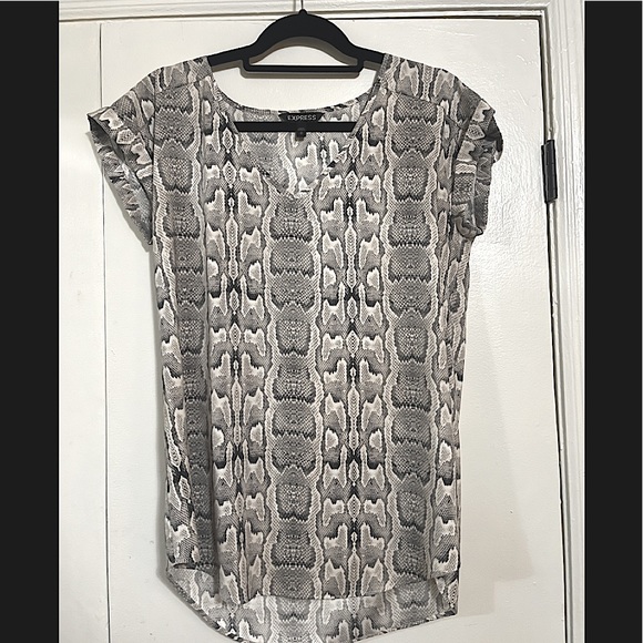 Express | Tops | Express Womens Top Satin Snakeskin Print | Poshmark